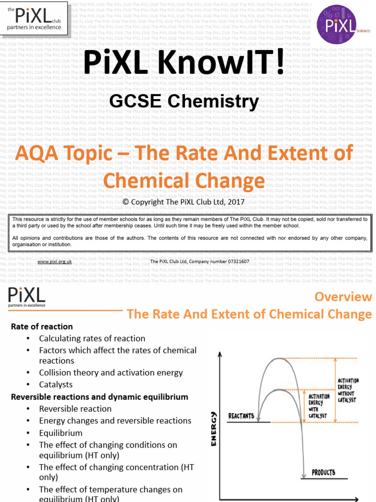 C6 The Rateand Extentof Chemical Changepptx | PDF | Reaction Rate ...