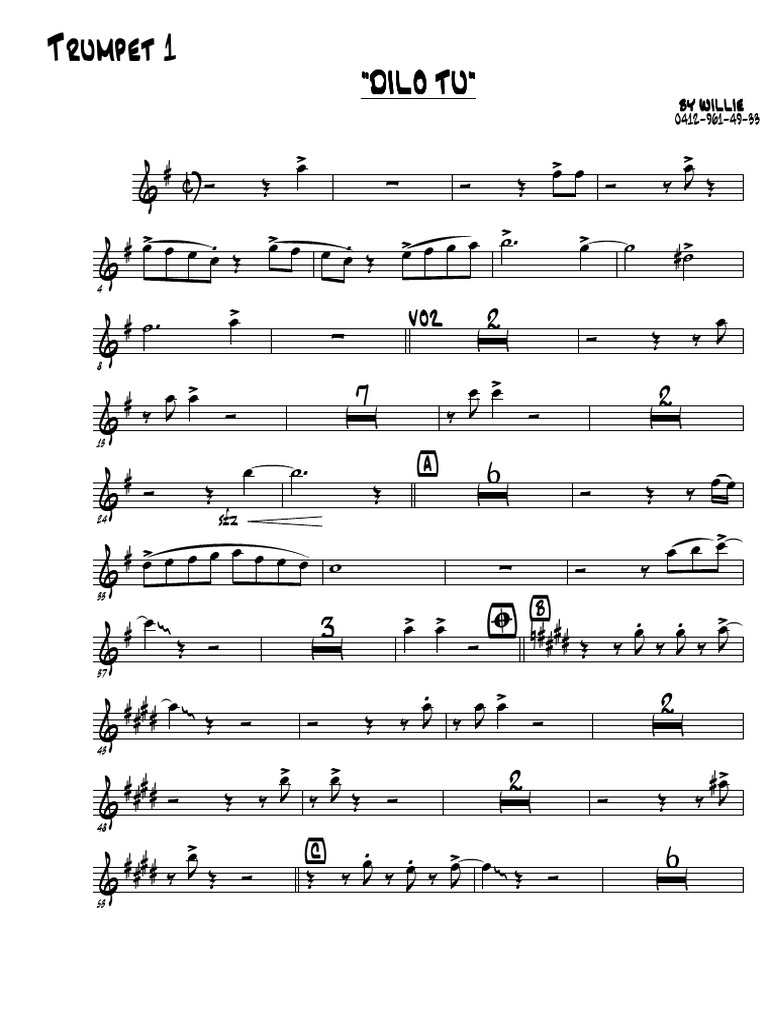 Dilo Tu - Trumpet 1 | PDF