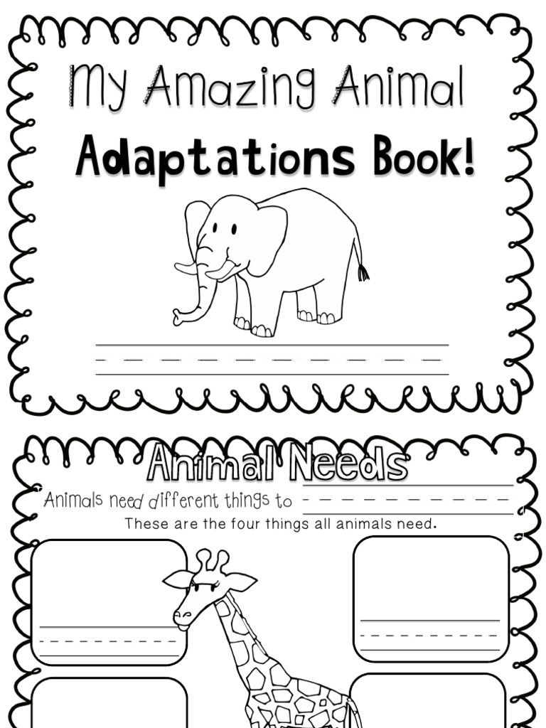 Animal Adaptations Book | PDF
