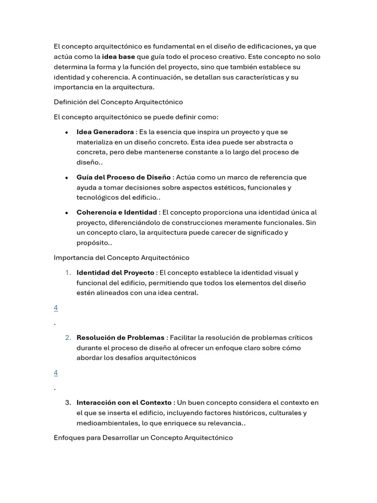 El Concepto Arquitectónico | PDF