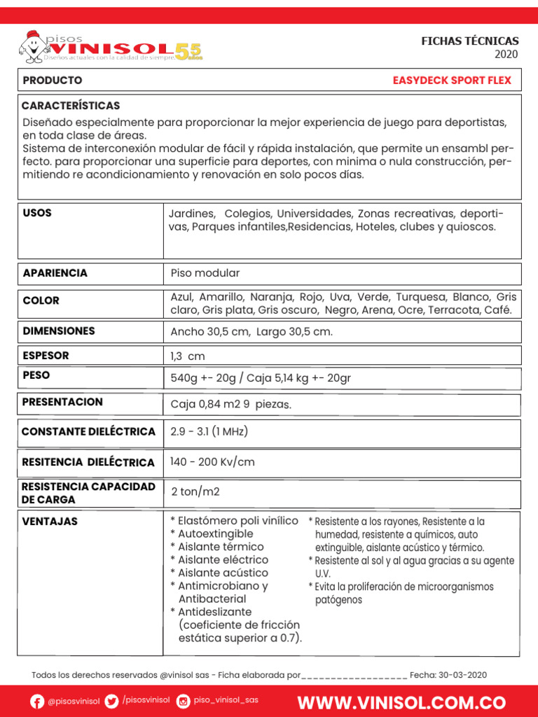 Fichas Tecnicas Sport Flex | PDF