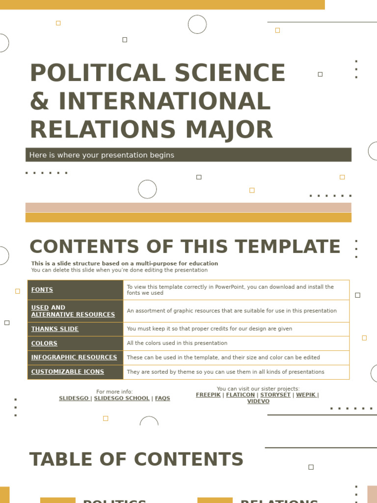 Political Science & International Relations Major by Slidesgo | PDF