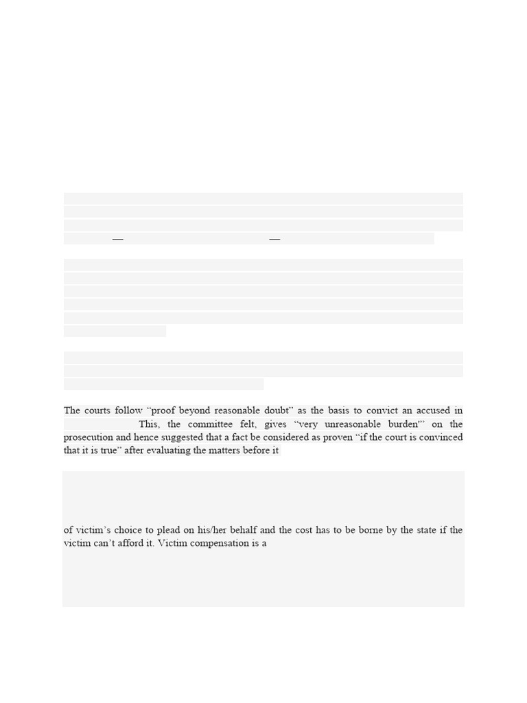 Justice Malimath Committee | PDF