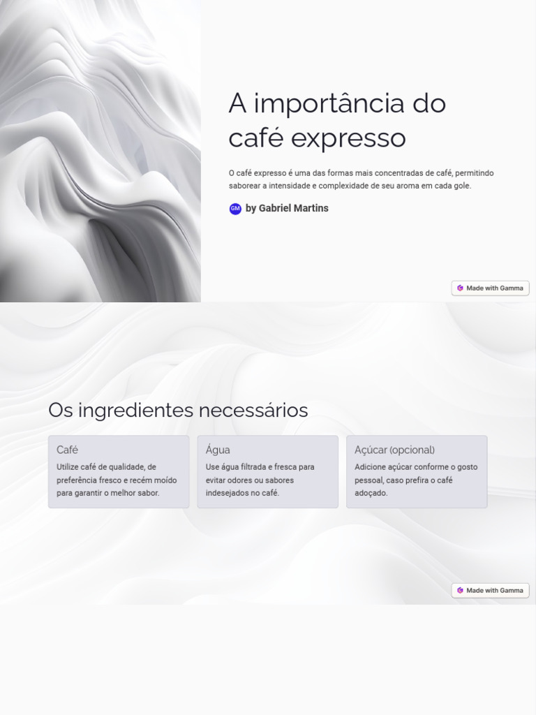 A Importancia Do Cafe Expresso | PDF