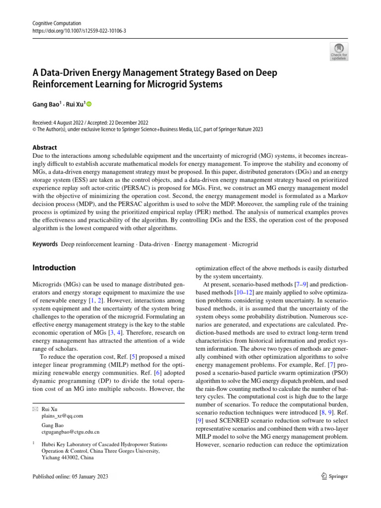 A Data Driven Energy Management Strategy Based On Deep | PDF