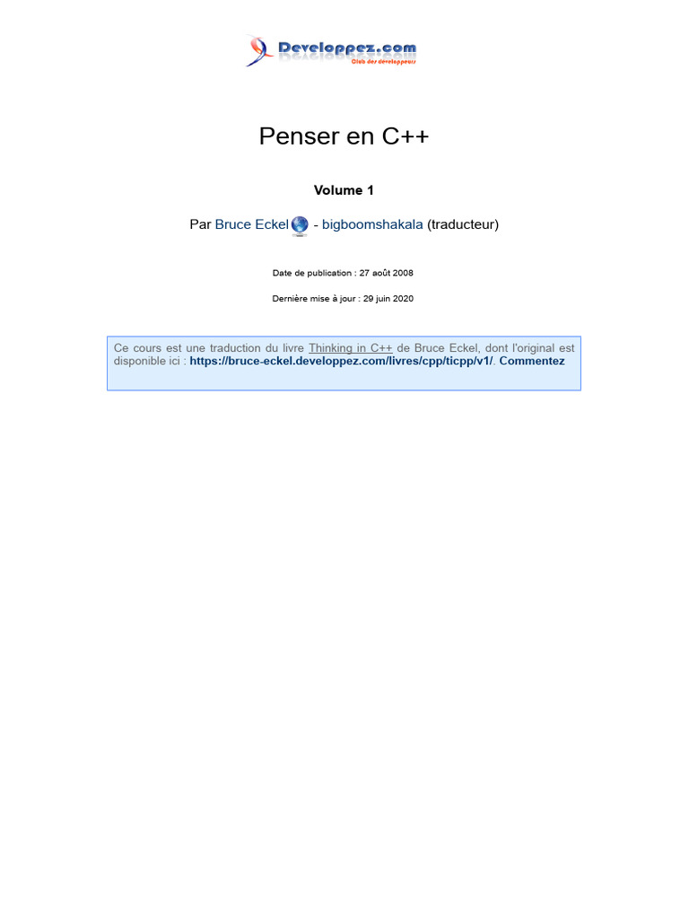 Penser en C++ | PDF