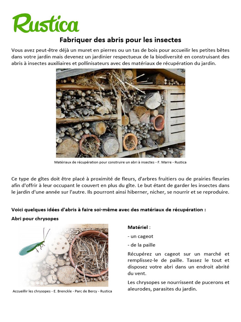 Hotel Insectes Rustica | PDF