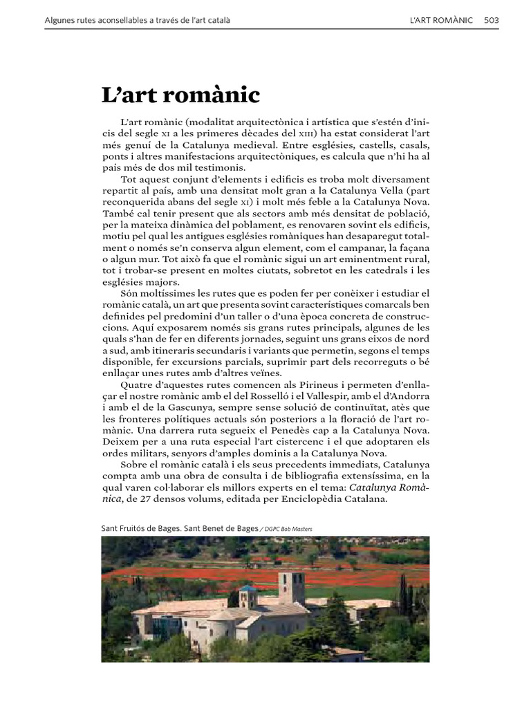L'art Romànic. Rutes | PDF