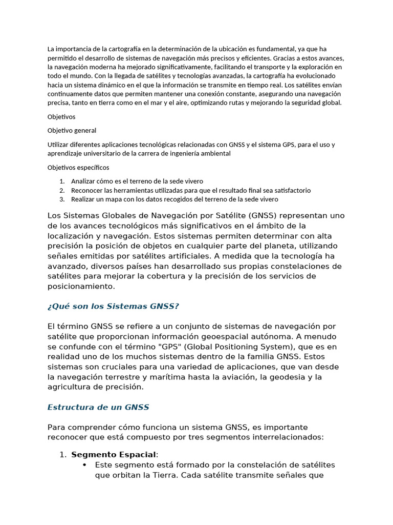Informe Gnss | PDF