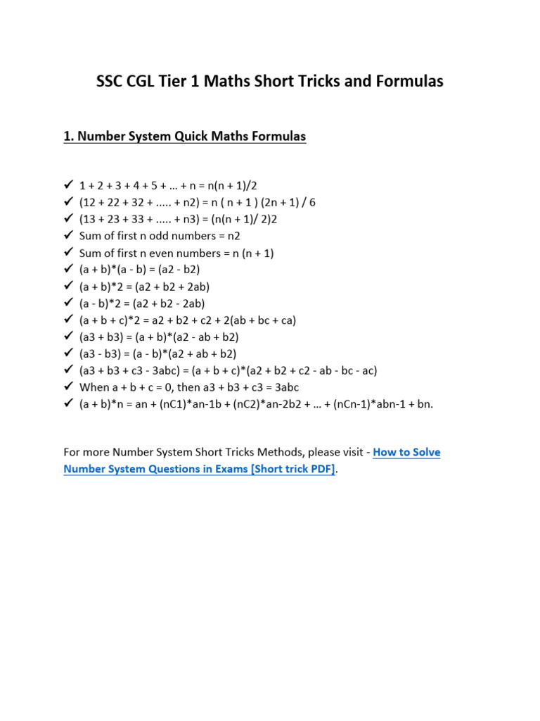 Maths Tricks 01 | PDF | Numbers | Mathematics