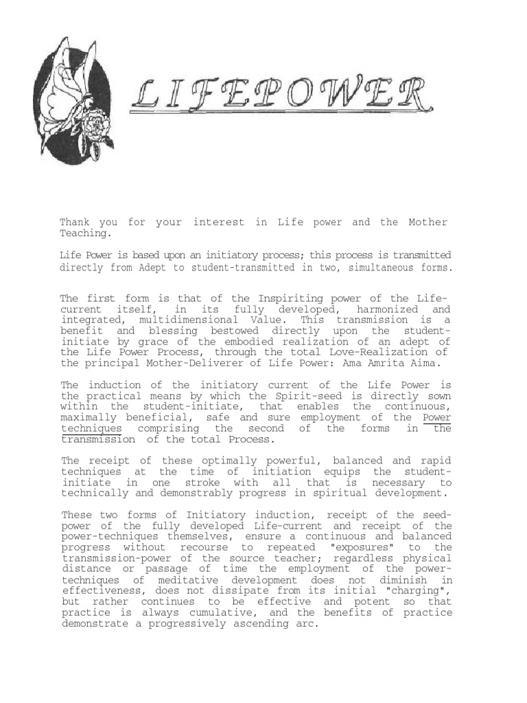 Lifepower Introduction | PDF