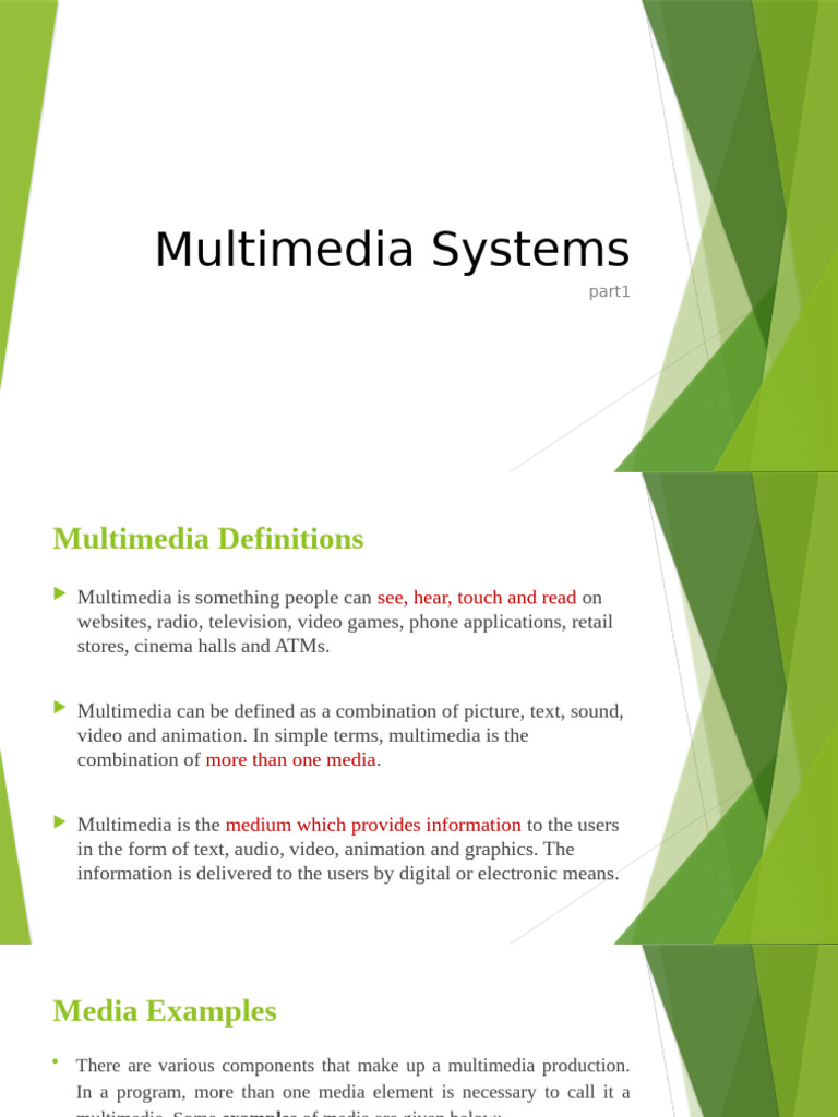 Multimedia Systems Part1 | PDF