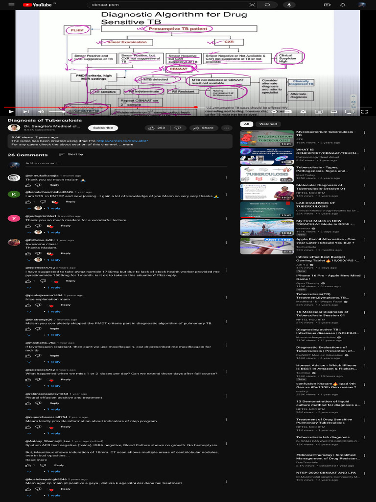 Diagnosis of Tuberculosis - YouTube | PDF