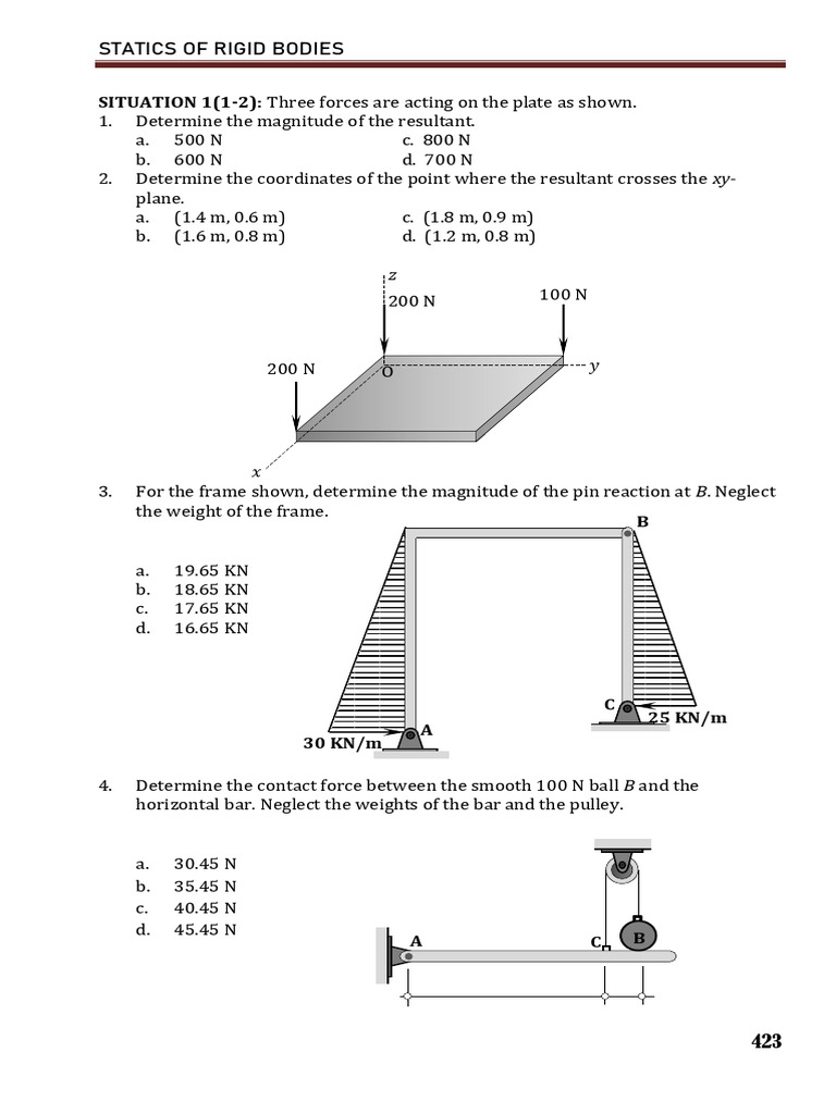 Statics PROBLEMS SET 7 Final Requirement | PDF | Force | Truss