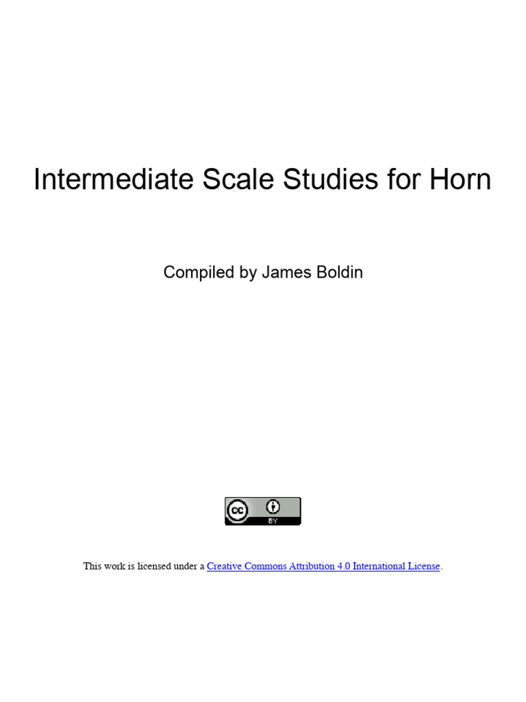 Scale Exercises For Horn | PDF