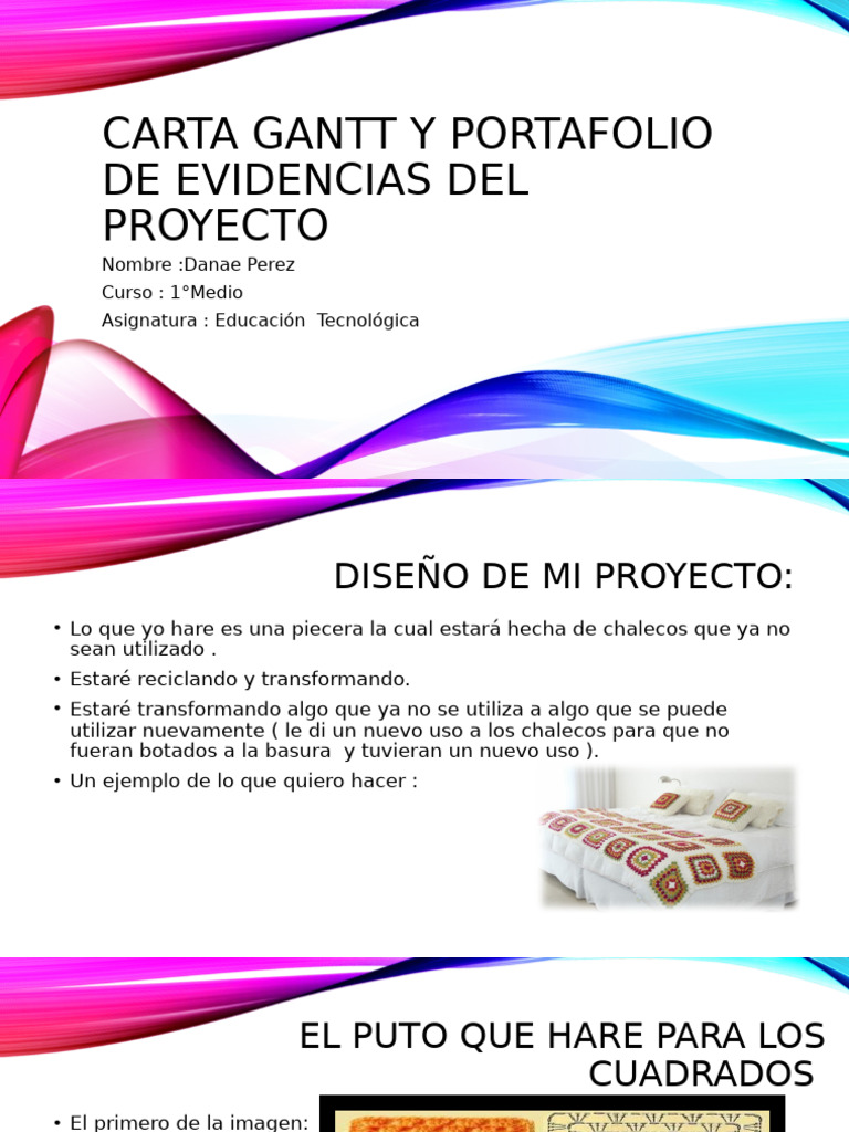 Carta Gantt y Portafolio de Evidencias Del Proyecto | PDF