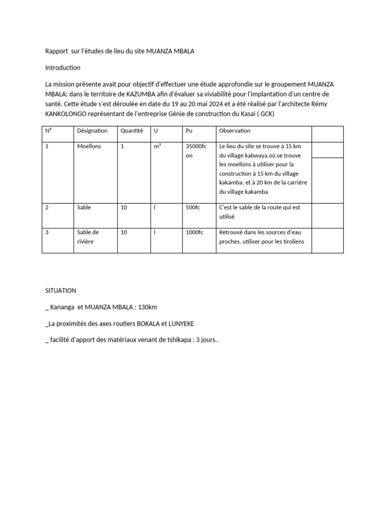 Rapport Archi Remy | PDF