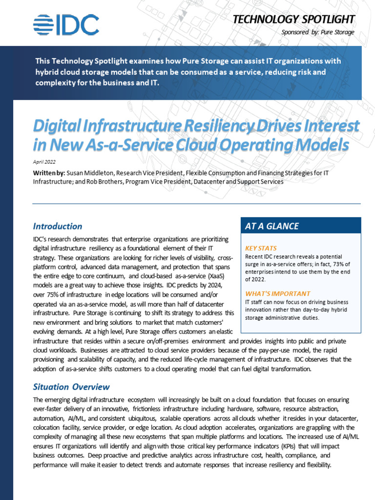 IDC Digital Infrastructure Resiliency | PDF