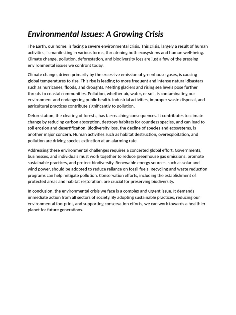 Environmental Issues | PDF