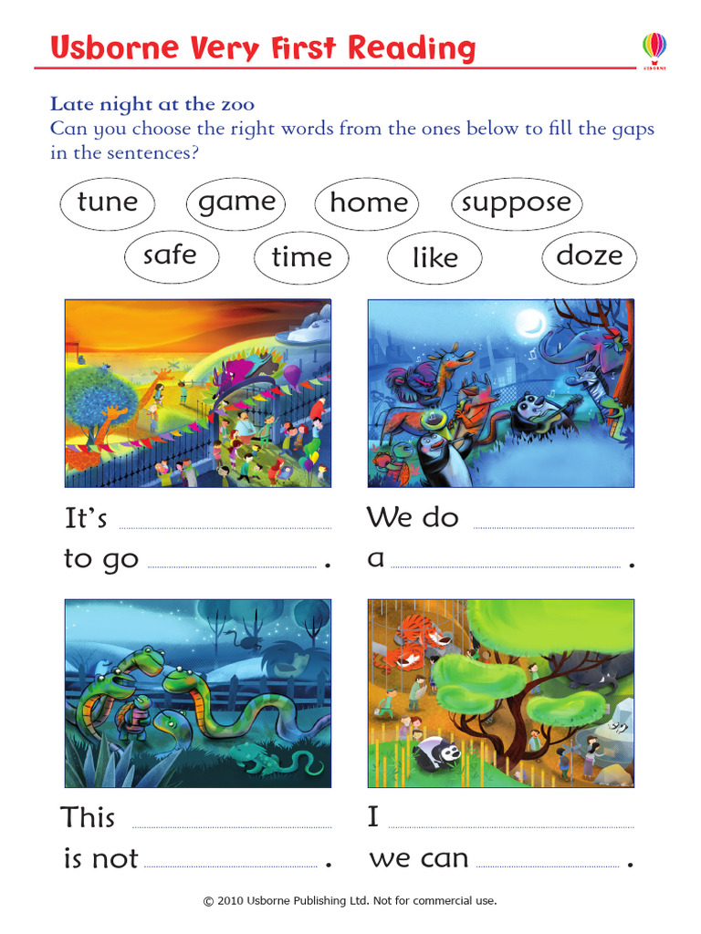 Late Night at The Zoo Activity 1 | PDF