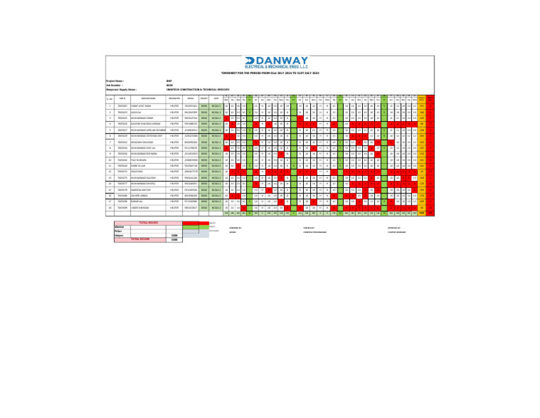Time Sheet - July 2024 (Noga2 Helper) | PDF