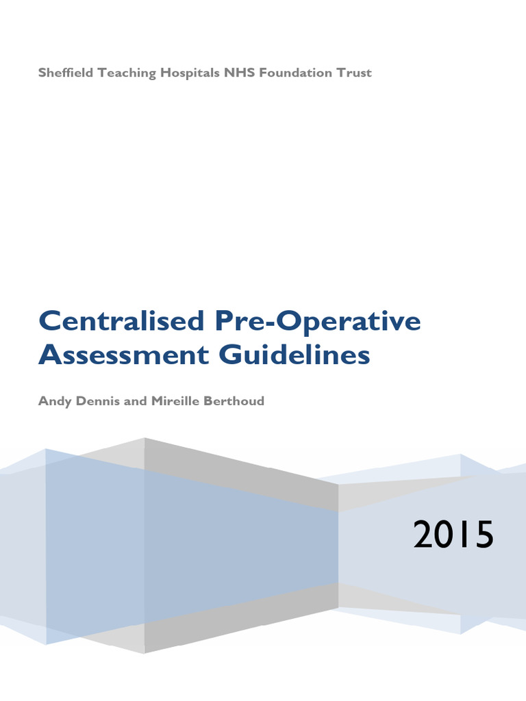 Pre-Operative Assessment Protocols | PDF | Hypertension | Surgery