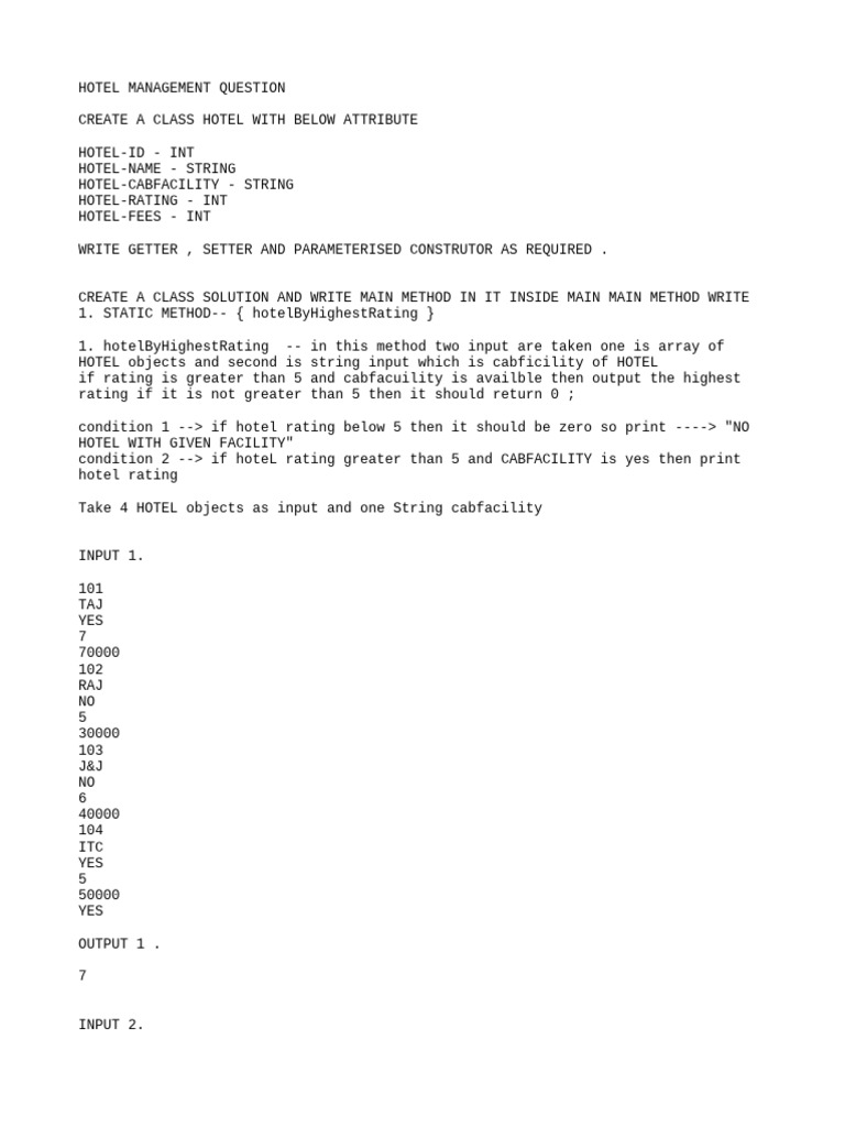 Hotel | PDF