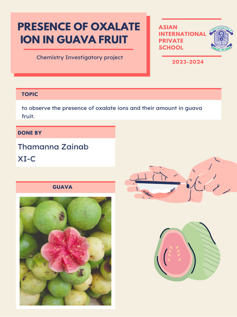 Presence of Oxalate Ion in Guava | PDF