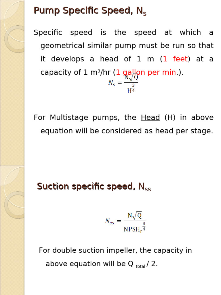 Class - 8-Pump Specific Speed, NS | PDF