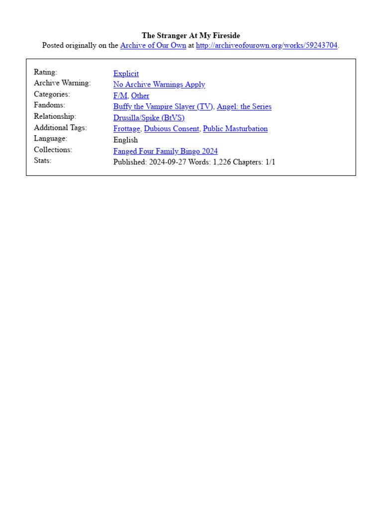 The Stranger at My | PDF