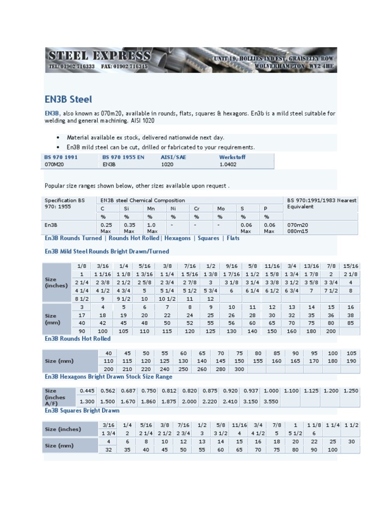 EN3B Steel | PDF | Procedural Knowledge | Metals