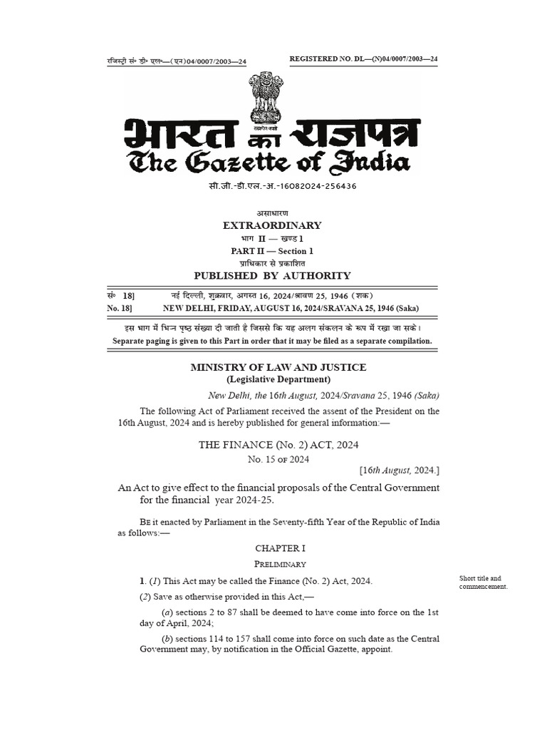 Finance (No. 2) Act 2024 | PDF