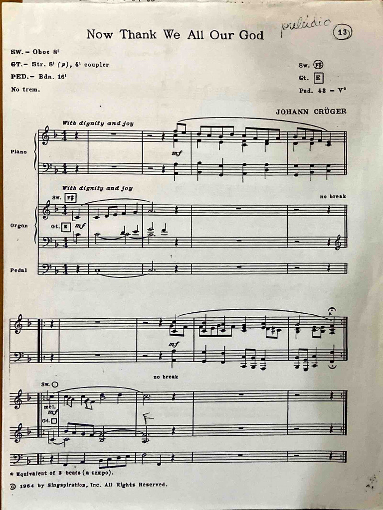 Now Thank We All Our God | PDF