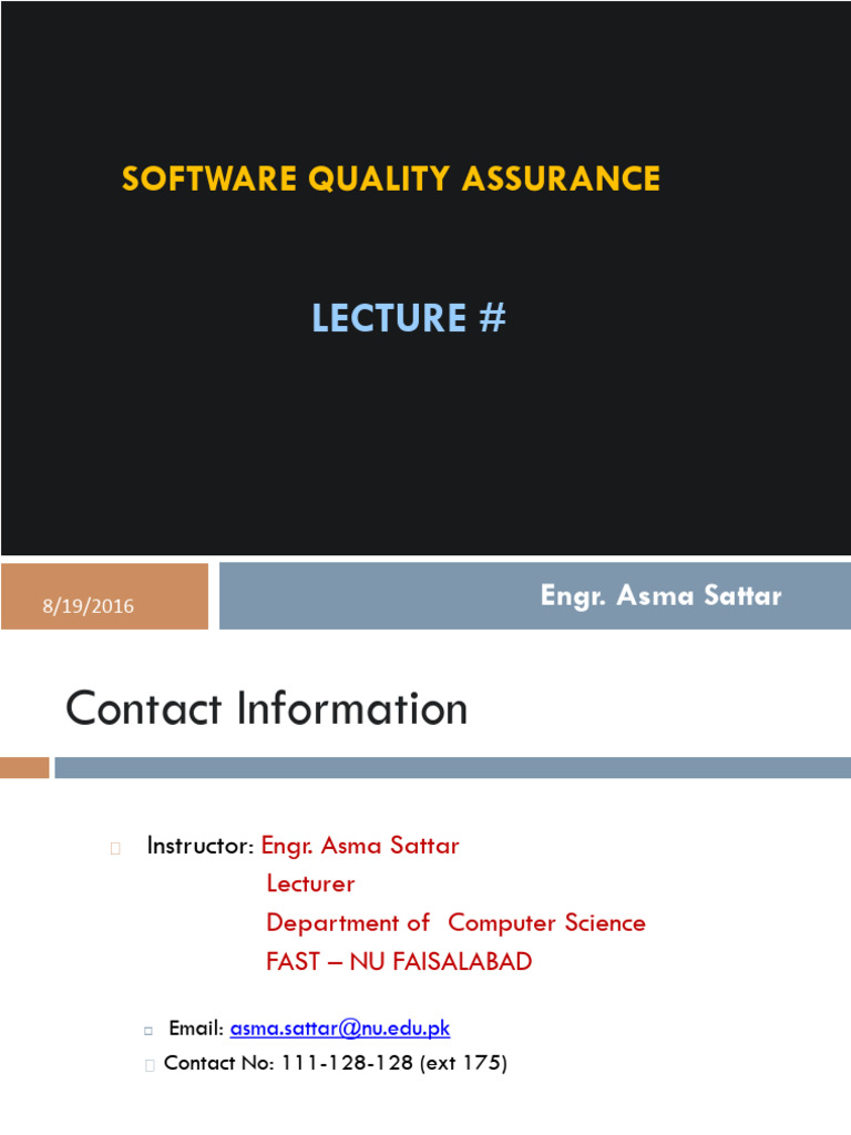 Lec01 SQA CD | PDF