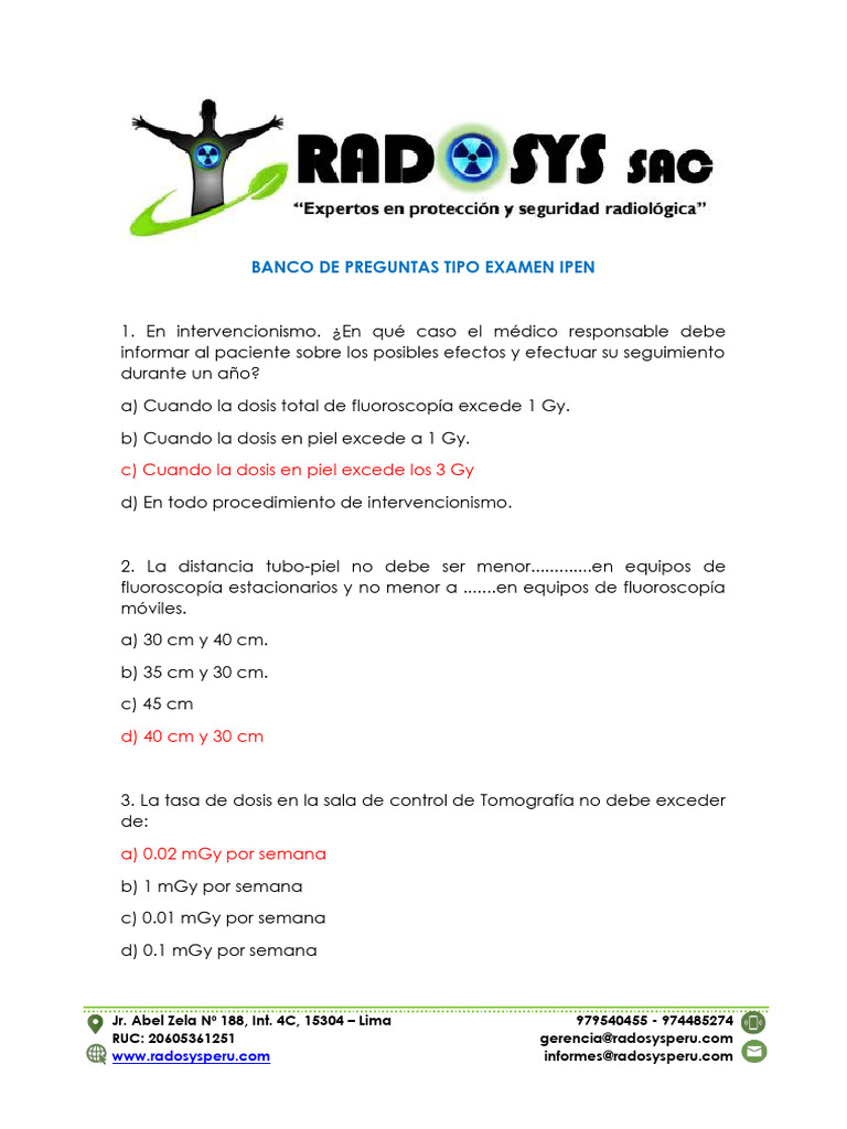 Banco de Preguntas Diagnostico Medico RX 2022 | PDF