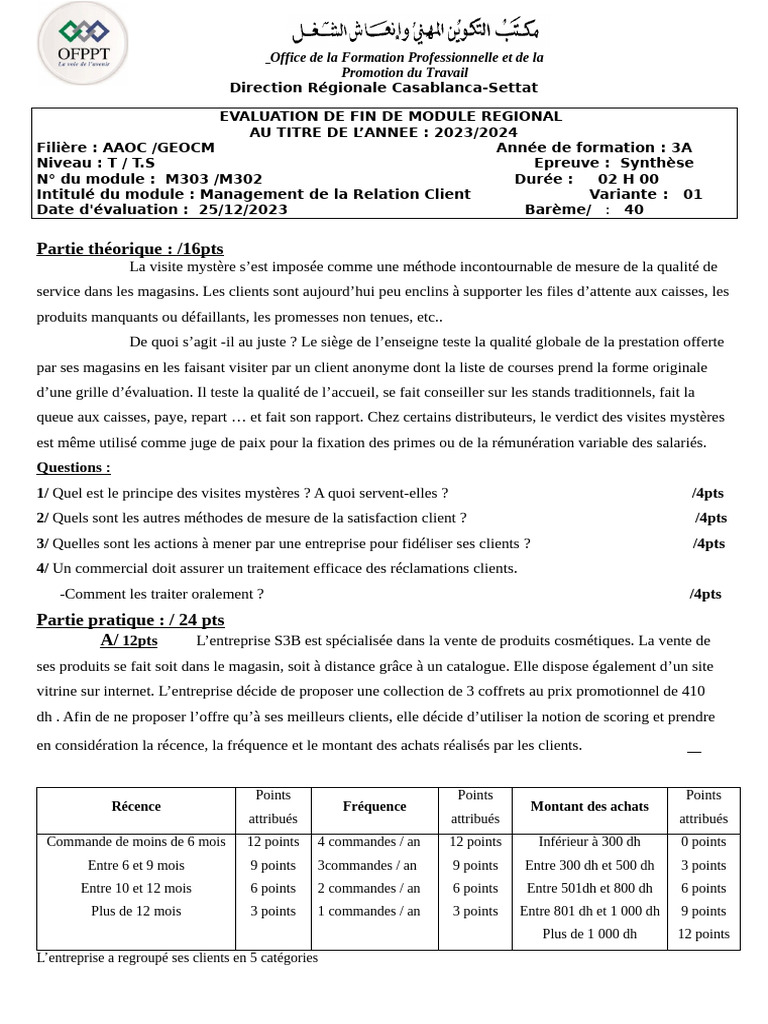 EFM REGIONAL GRC+Correction | PDF