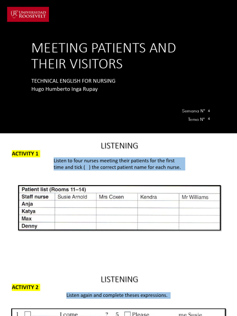 4 Lesson 4 Meeting Patients and Their Visitors | PDF