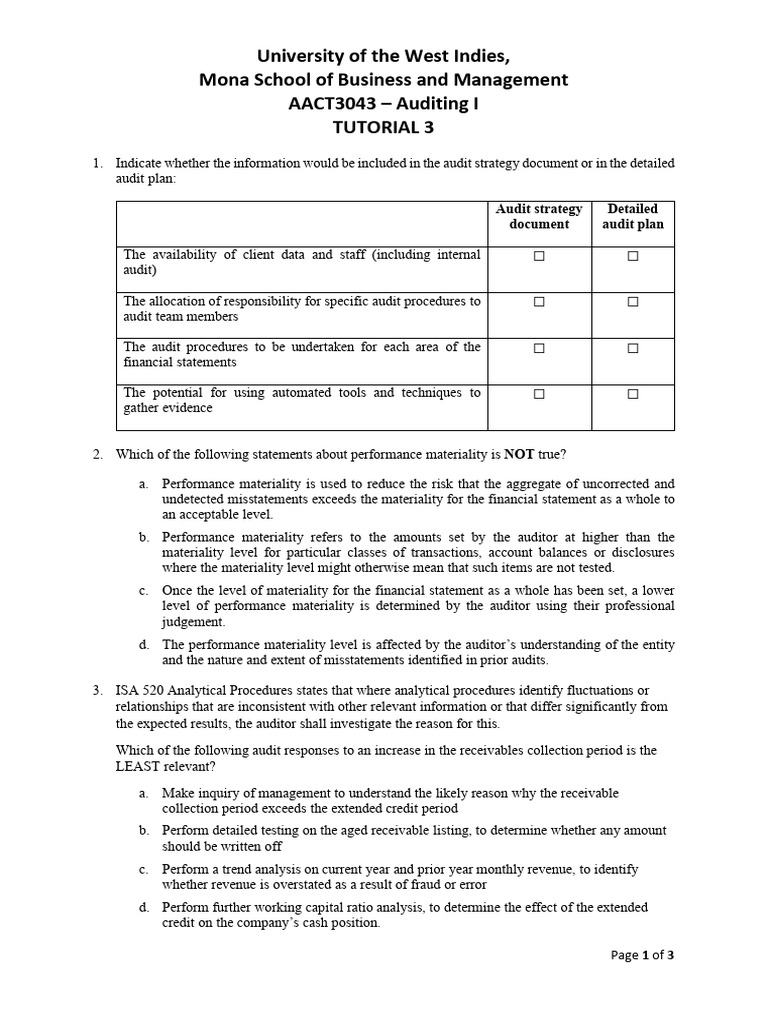 Tutorial 3 2023 | PDF