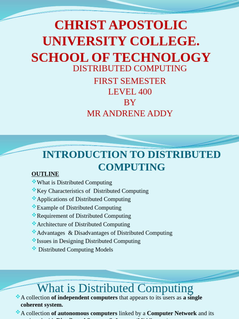 Christ Apostolic University College - Ds | PDF