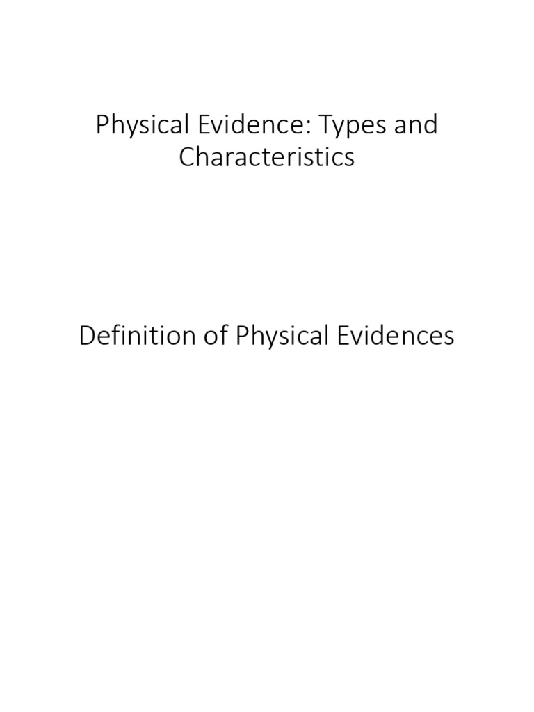 Evidence | PDF