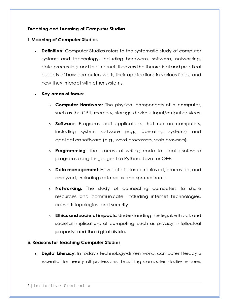 Indicative Content A | PDF