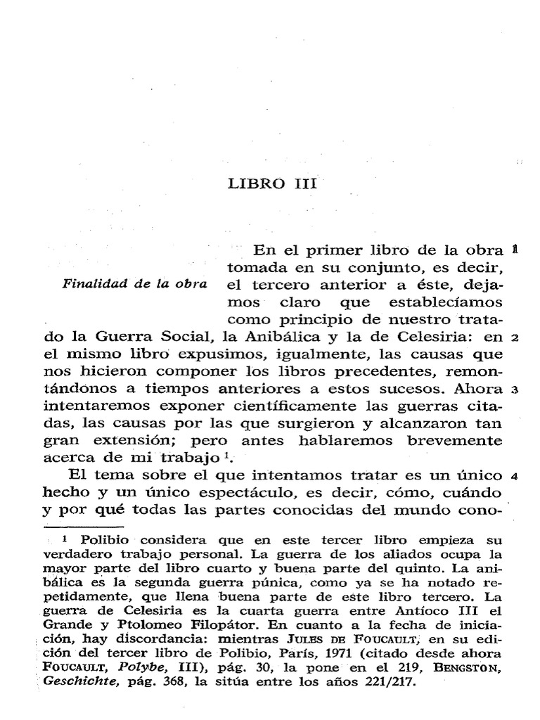 Polibio, Historias III 1-5 | PDF