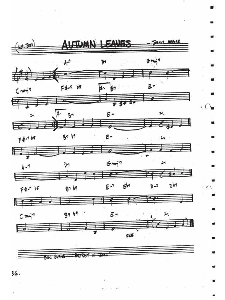Autumn Leaves Pdf