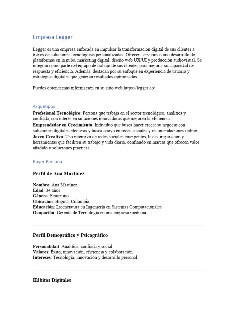 Empresa Legger | PDF