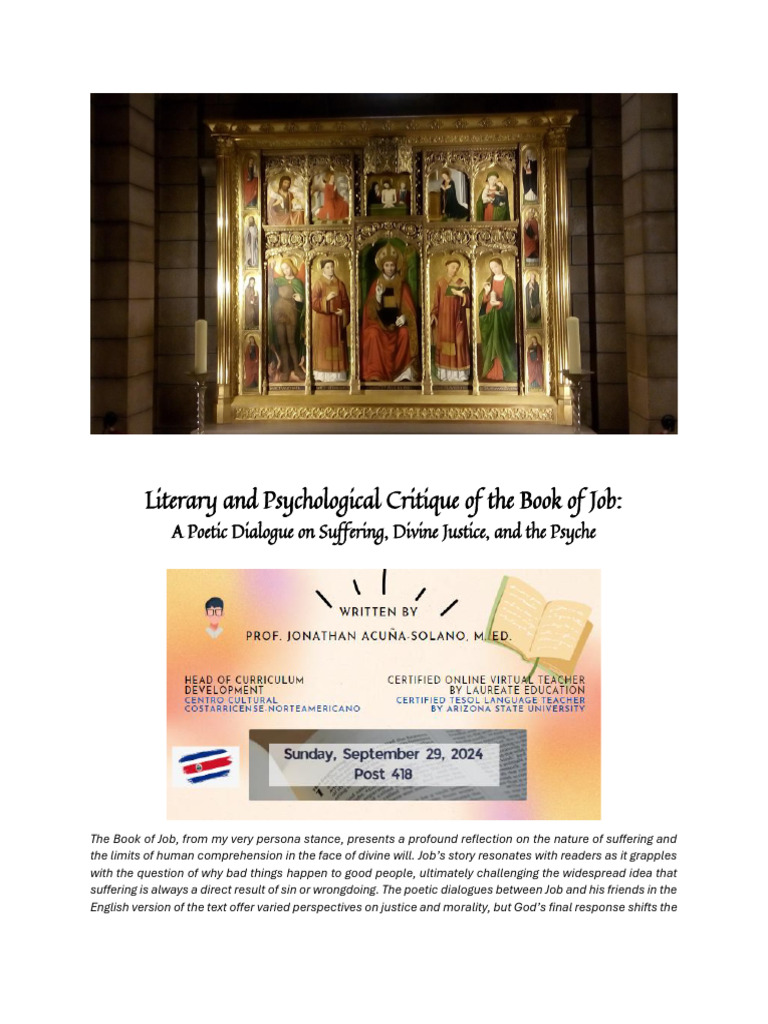 Literary Critique of The Book of Job | PDF | Book Of Job | Religion ...