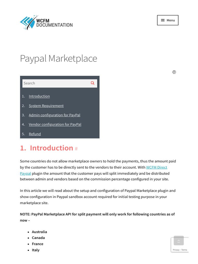 Paypal Marketplace - WCFM Documentation | PDF | Pay Pal | Word Press
