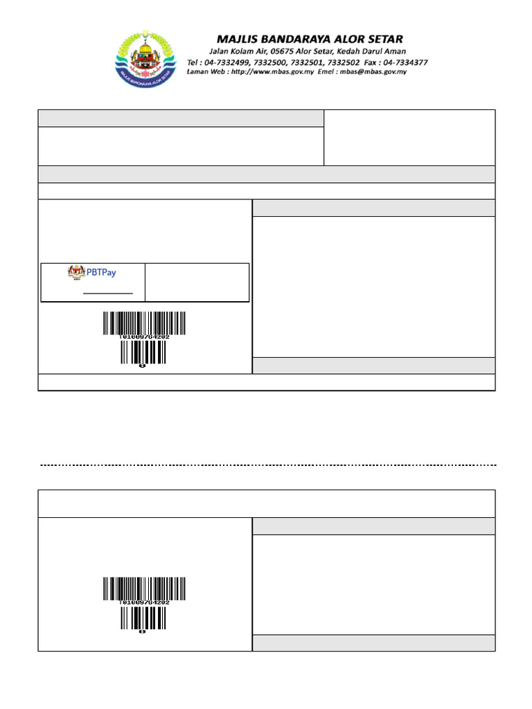 Bil Cukai Pintu 2023 - Lot 12 (Separuh Tahun Kedua) | PDF