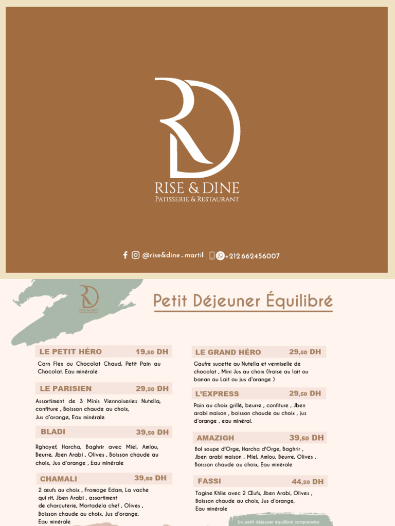 Rise&dine Menu | PDF