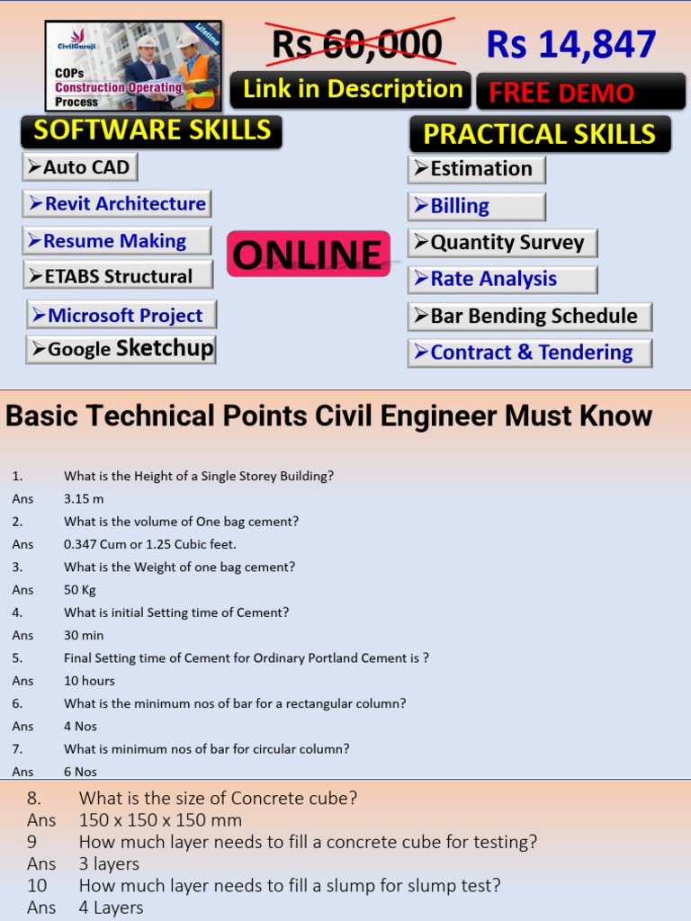 Basic Technical Points Civil Engineer Must Know | PDF
