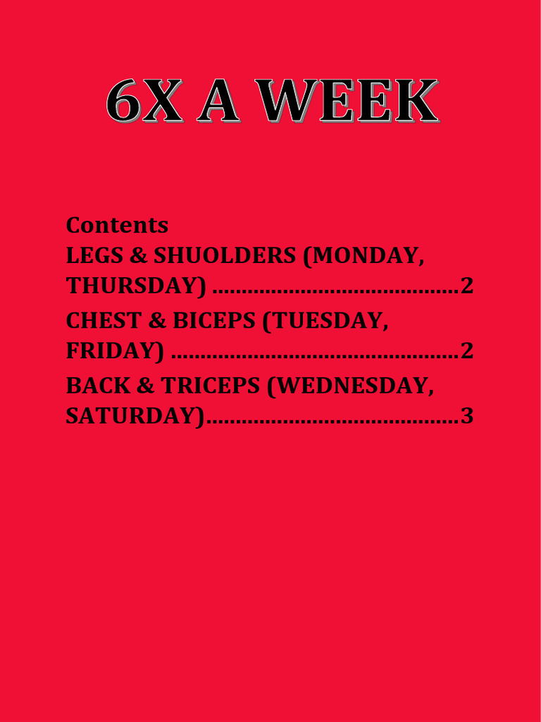 Gym 6X A Week | PDF